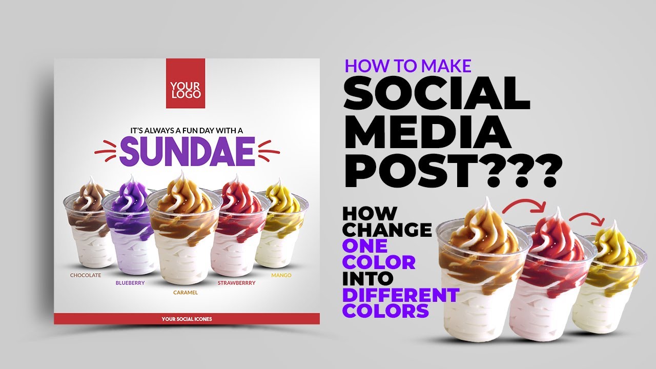 How to make Social Media Posts in Photoshop | Photoshop tutorial ...