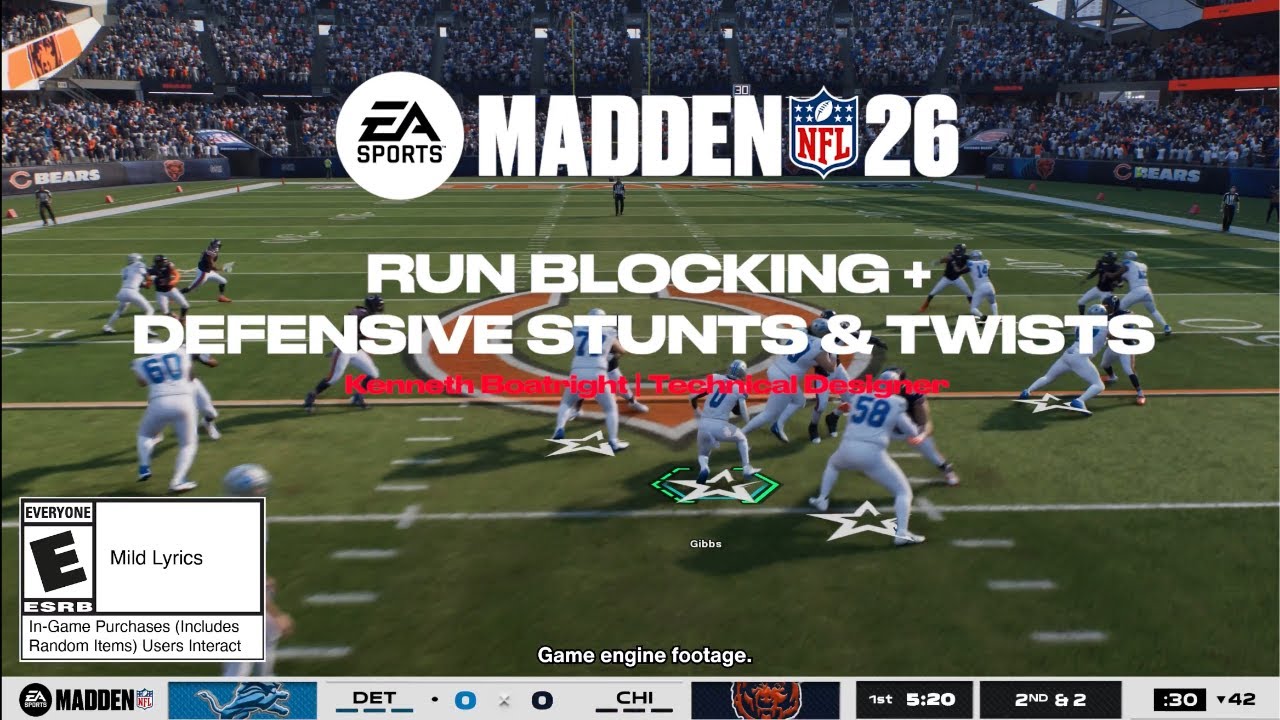 MADDEN NFL 26 RUN BLOCKING + DEFFENSIVE STUNTS & TWISTS - YouTube