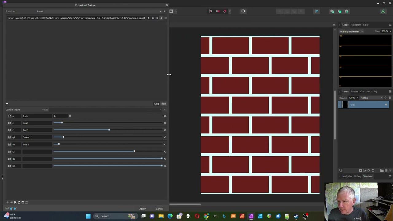 Make Bricks using Affinity Photo's Procedural Texture Filter - YouTube