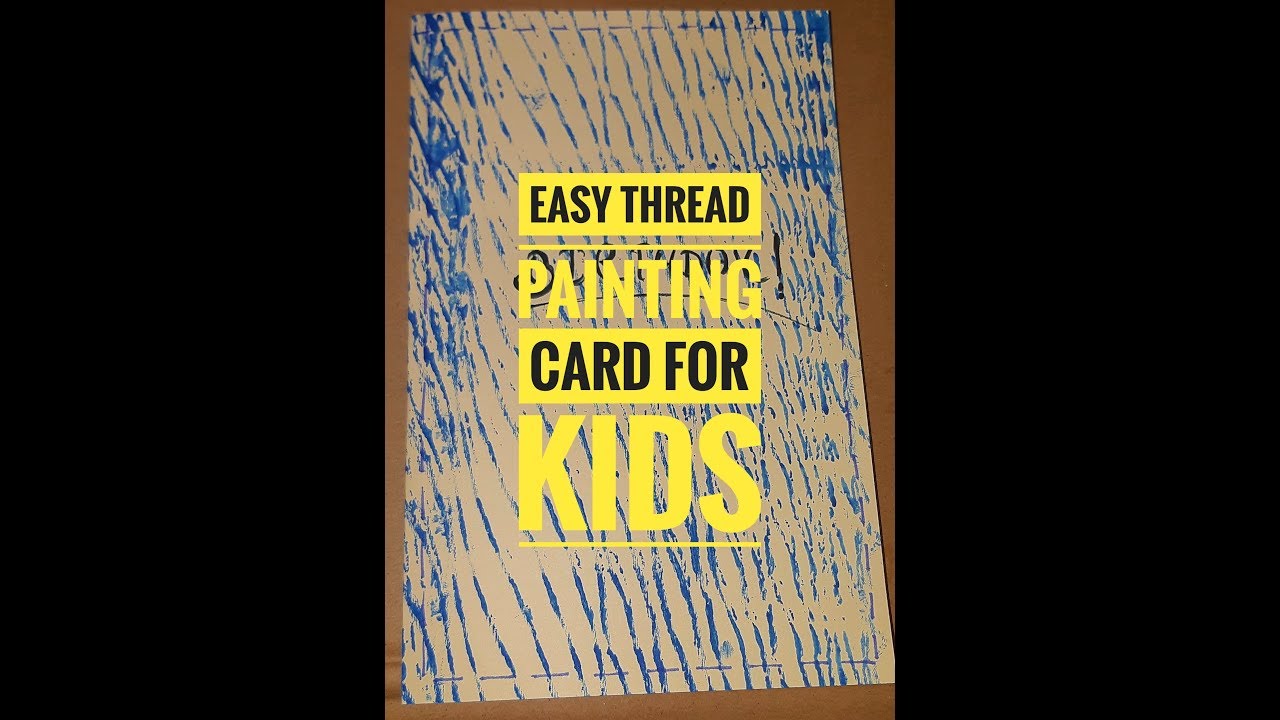 Thread painting card for kids | Thread painting for begginers | Easy ...