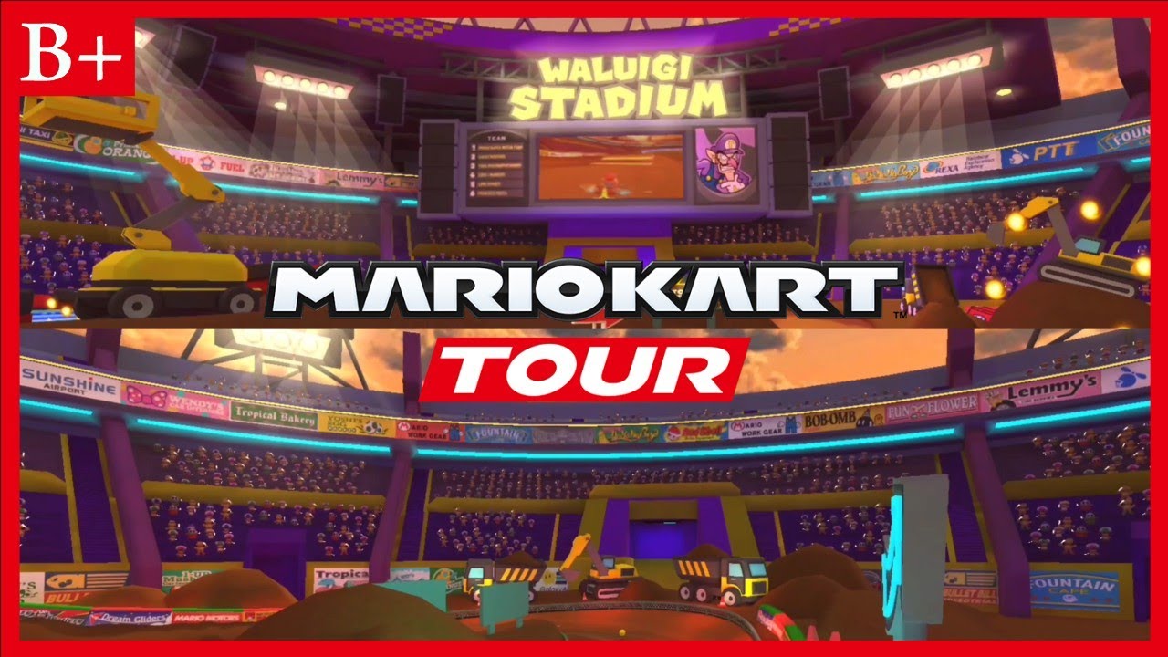 GCN Waluigi Stadium ‼️ Mario Kart Tour - All Track Variants - YouTube