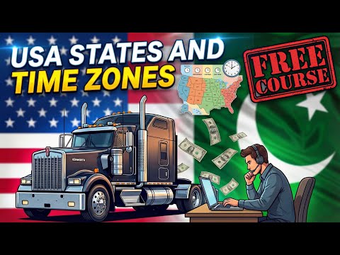 USA States and Time Zones ✅ Lec#3  | #truckdispatching Course | Online Earning in Pakistan