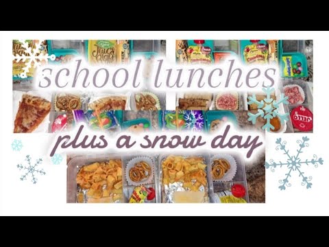 School lunches for the week plus a snow day 🌨 ️ - YouTube