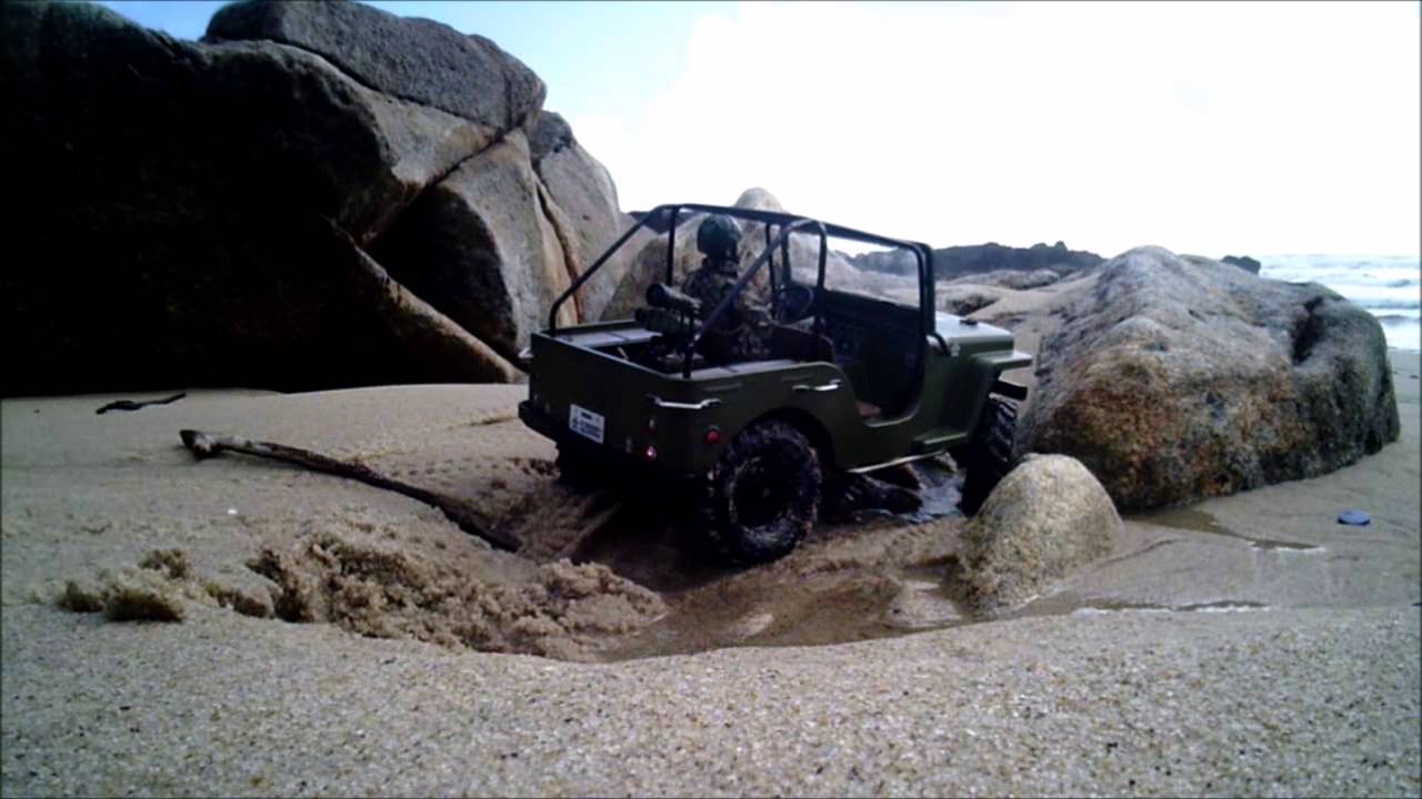 Gmade Sawback Jeep Willys - Carreço Beach Patrol - YouTube