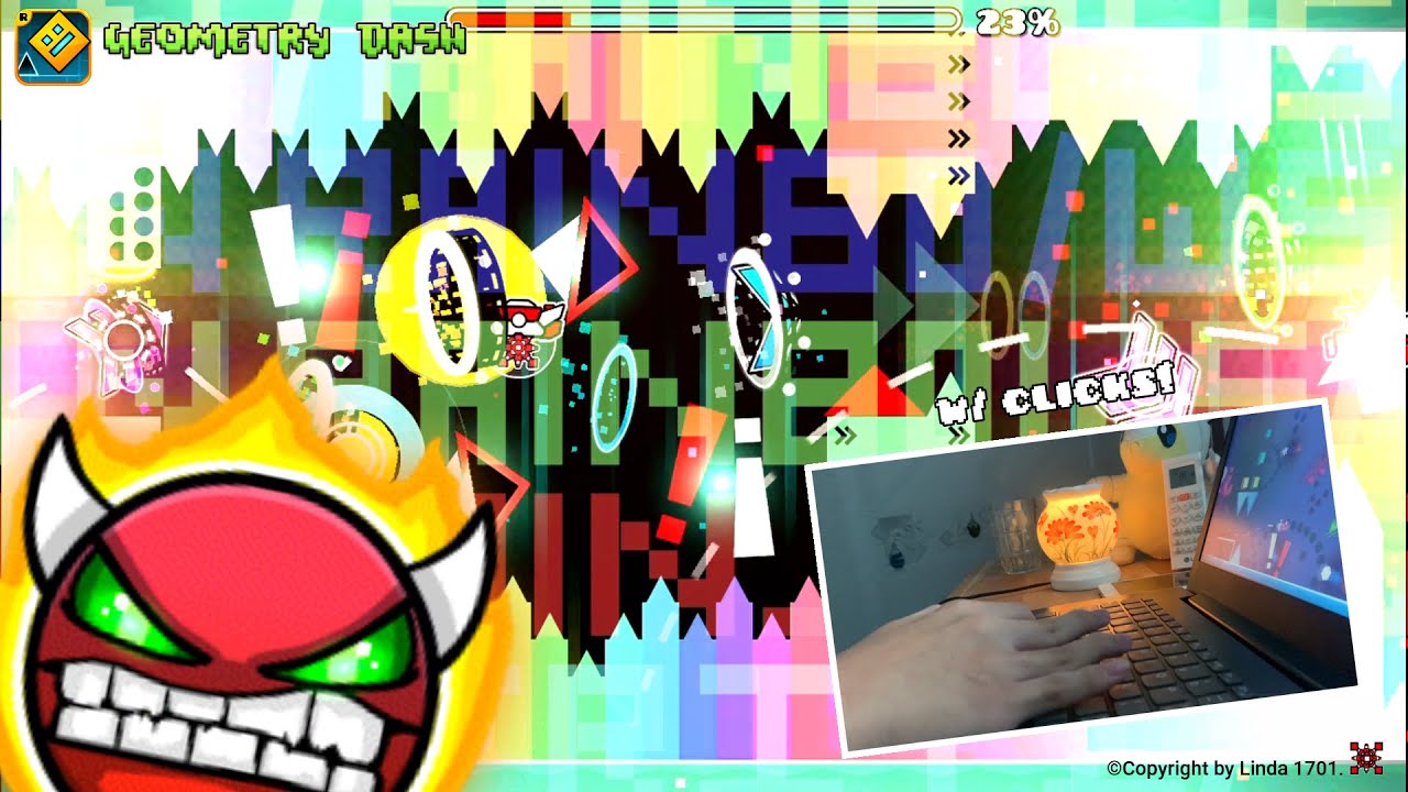 SYNC DEMON! - "In Rainbows" by Lfritz (w/ clicks) | Geometry Dash ...