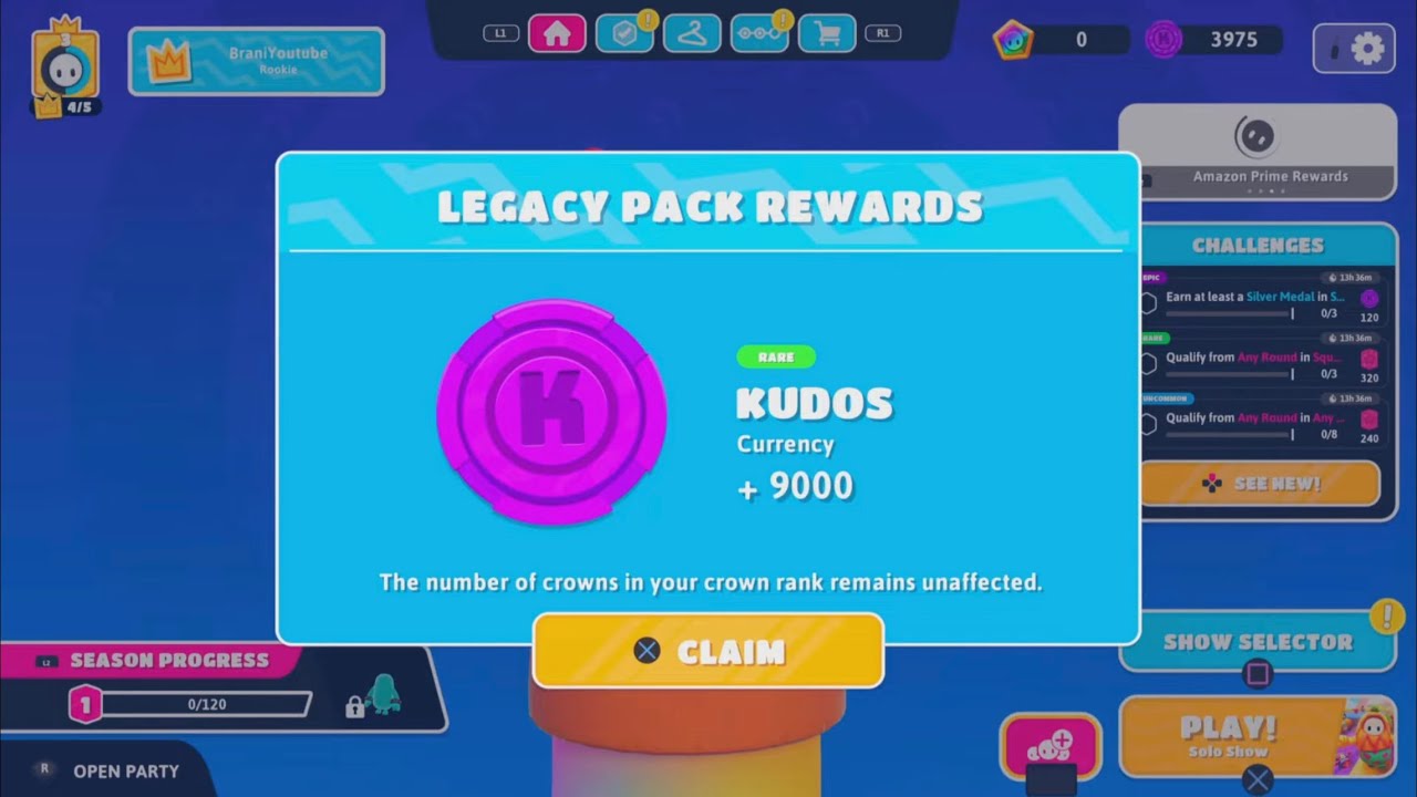 HOW TO GET LEGACY PACK REWARDS IN FALL GUYS! - YouTube