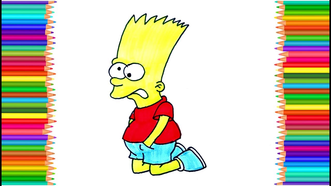 The Bart Simpsons Coloring Page | Learn Colors For Kids - YouTube