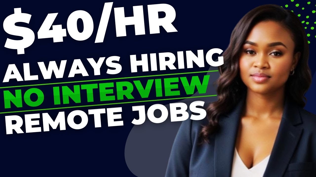 Four Remote Jobs NO EXPERIENCE No Interview That You Can Start Today ...