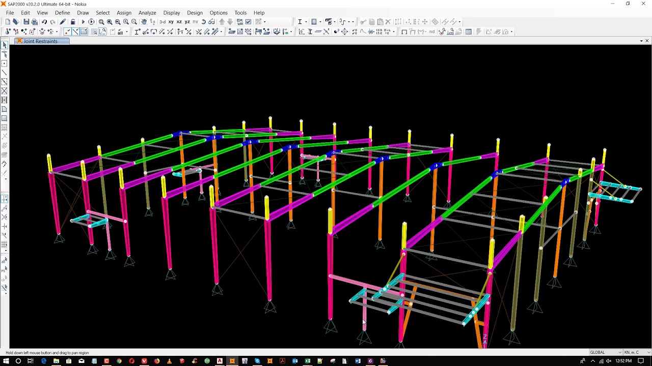 How to design sap2000 v20 for steel structure builidng warehouse 2 ...