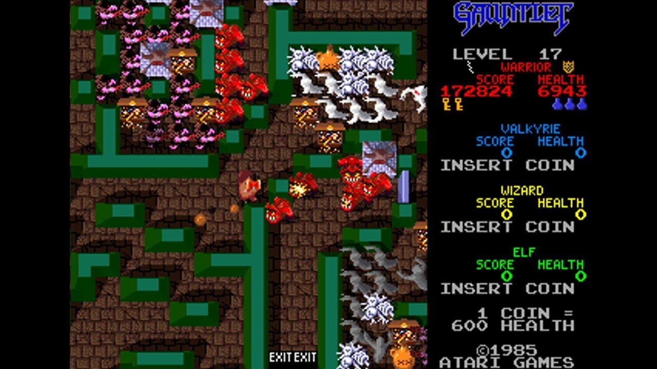 Gauntlet [Arcade Longplay] (1985) Atari Games {rev 4} - YouTube
