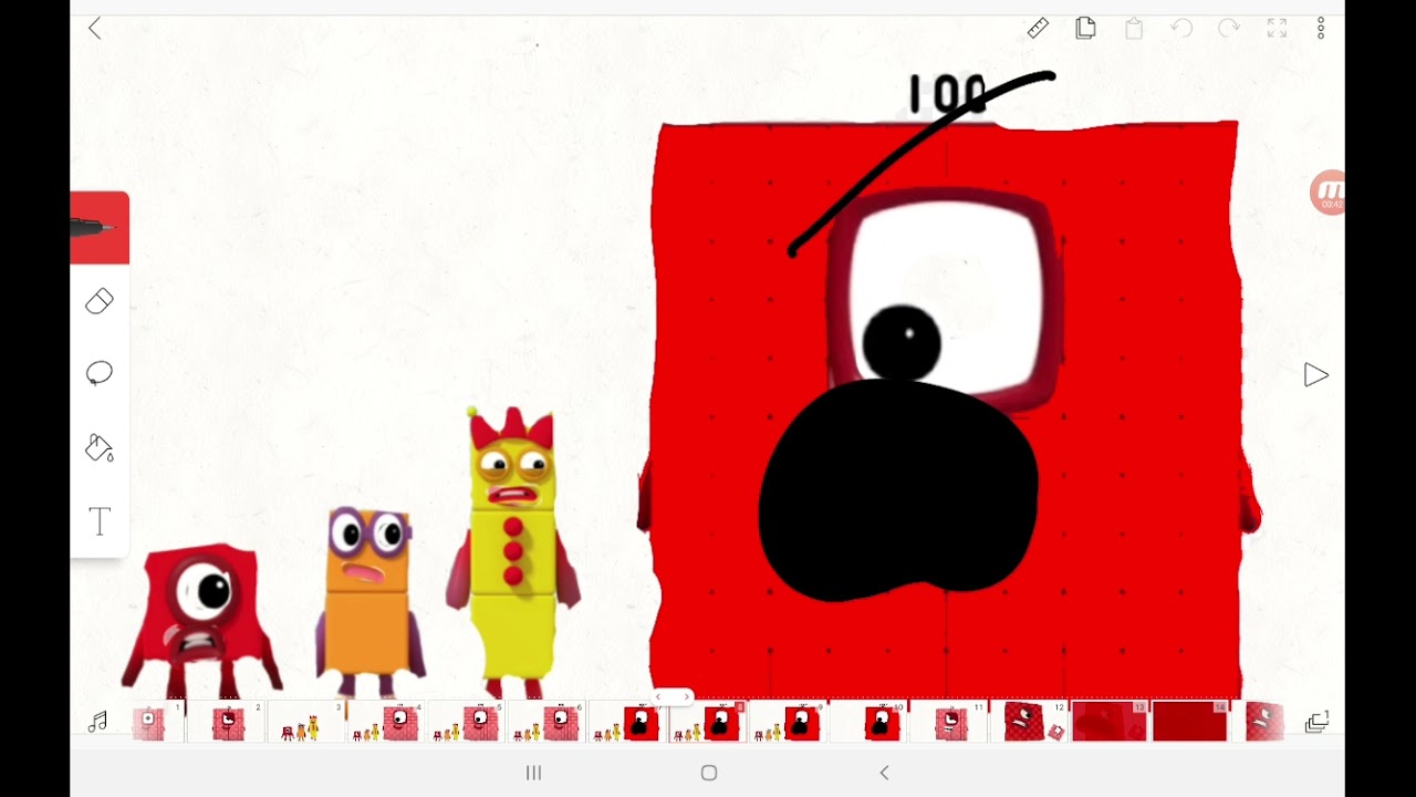 numberblock 100 gets grounded - YouTube