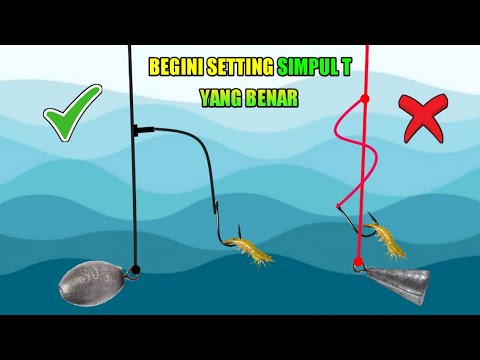 Cara membuat rangkaian pancing dasaran 1 kail - Bottom fishing rig
