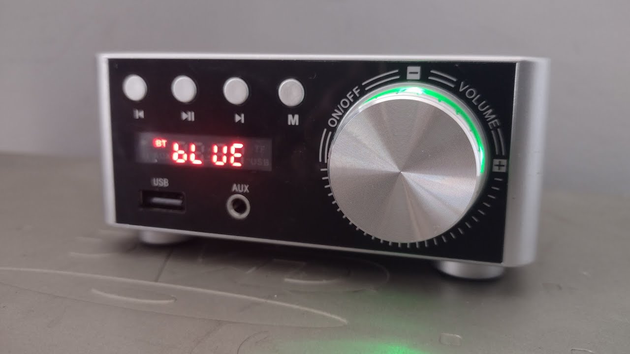 Mini amplificador de potência Ggbr bluetooth 5.0 USB. - YouTube