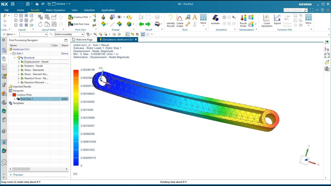 Simcenter 3D linear static analysis in a managed environment under ...