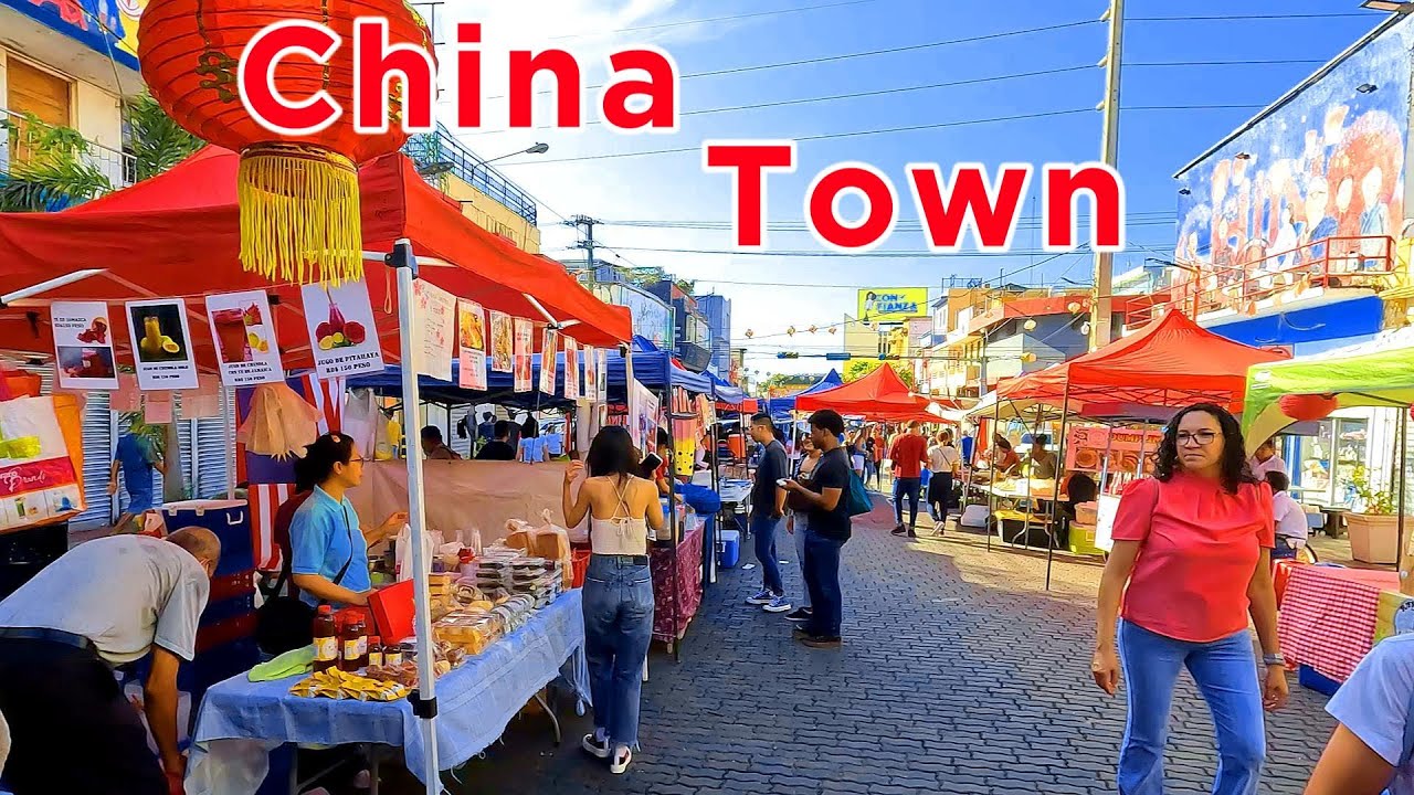 🇨🇳 Vibrant Multi-Cultural China Town WALKING TOUR in Santo Domingo ...