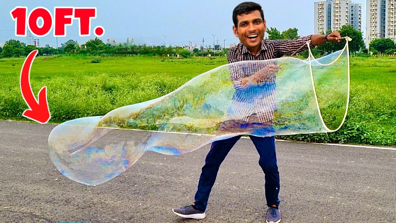 Making World Biggest Soap Bubbles 🫧 ये तो मुझसे भी बड़ा बन गया 😲 - YouTube