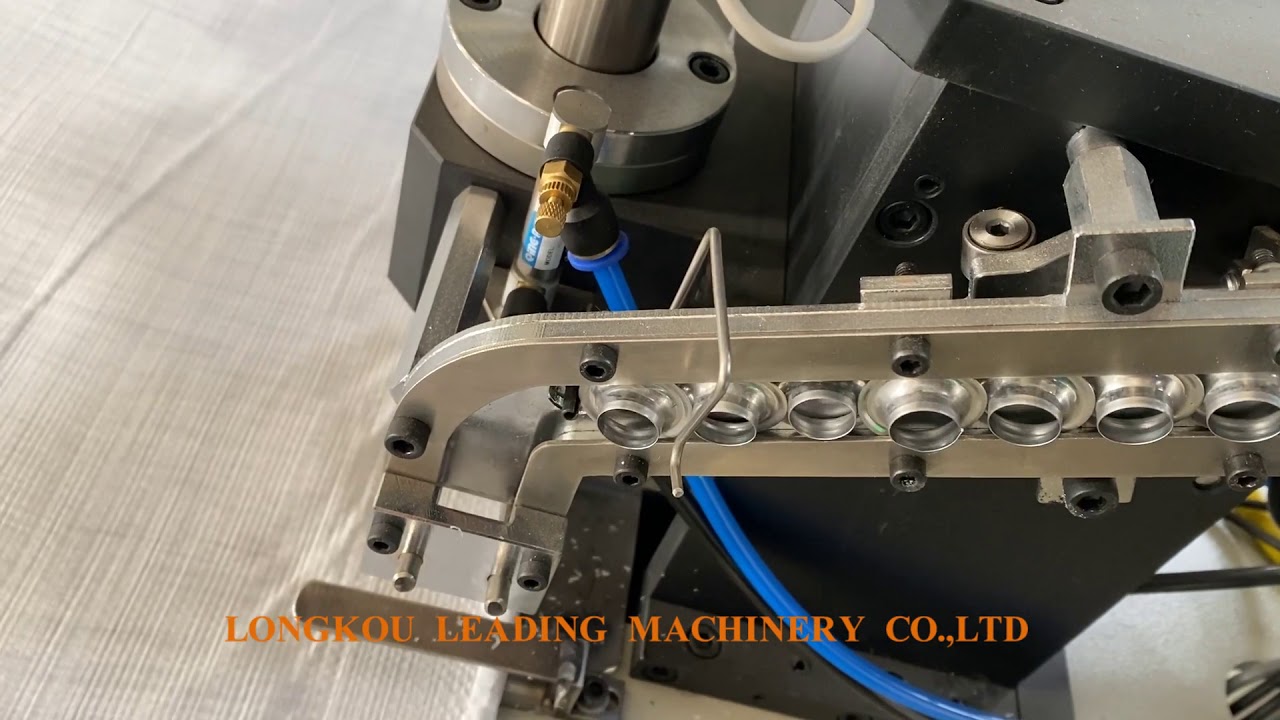 Full Automatic Eyeleting Machine Close-up View - YouTube