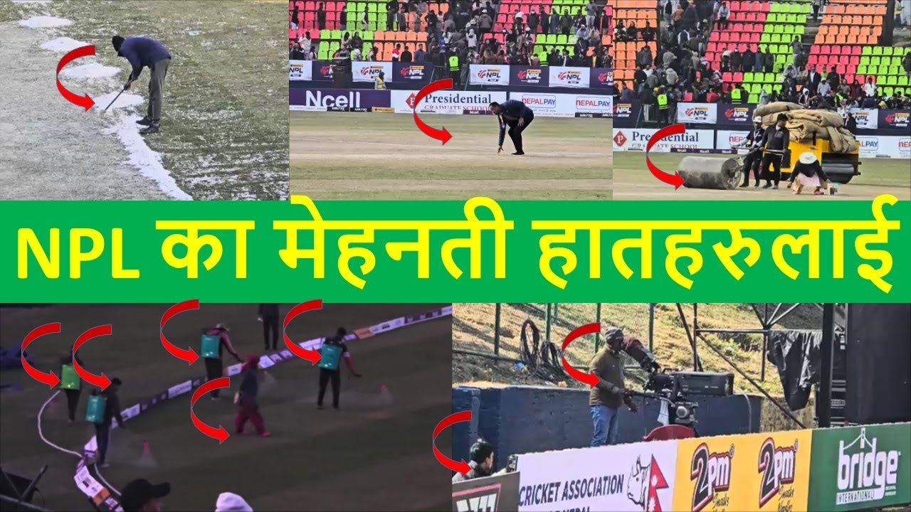 NPL playoff Preparation in TU | Camera crew of NPL | Ground Staff Hard ...