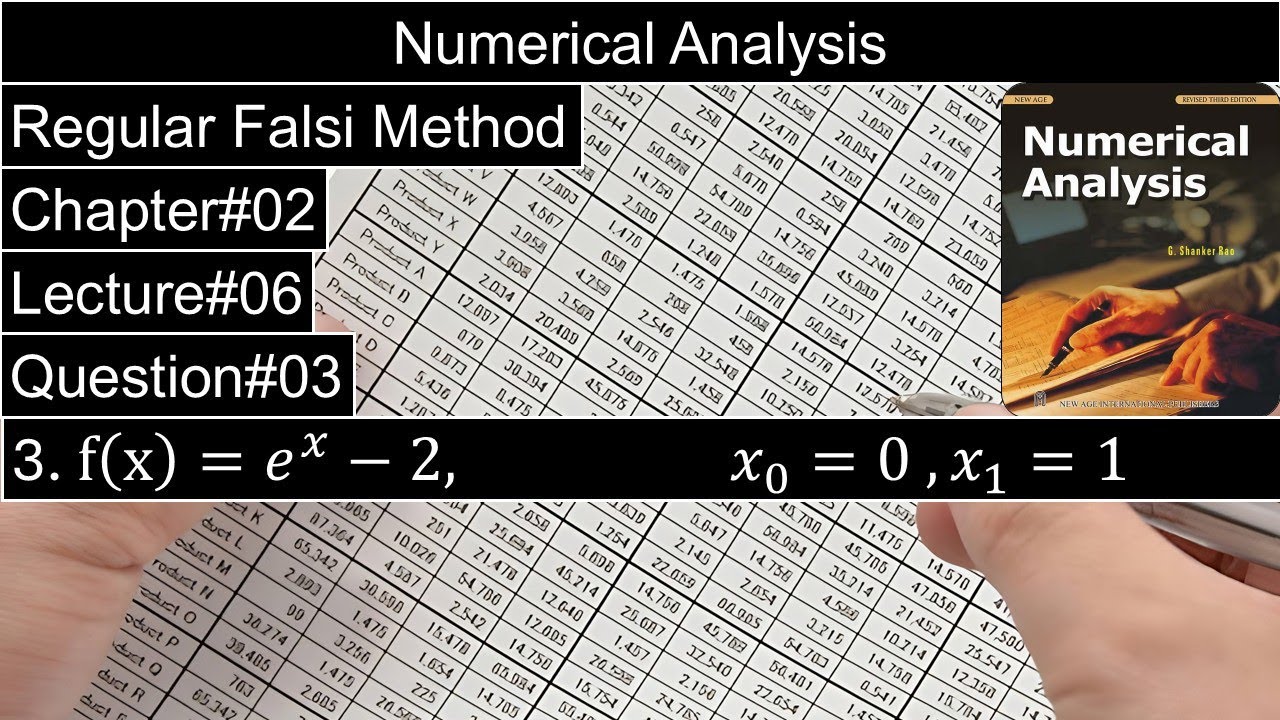Numerical Analysis | Chapter#02 | Question No#03 | Regular Falsi Method ...