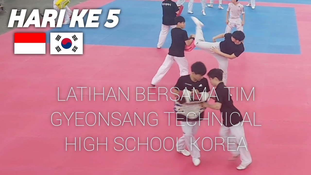 Hari Ke 5 Latihan Bersama Tim Taekwondo Korea Latihan Fisik Dan Teknik