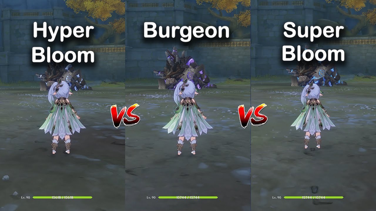 Nahida - HyperBloom vs Burgeon vs SuperBloom ! what is the Best ...