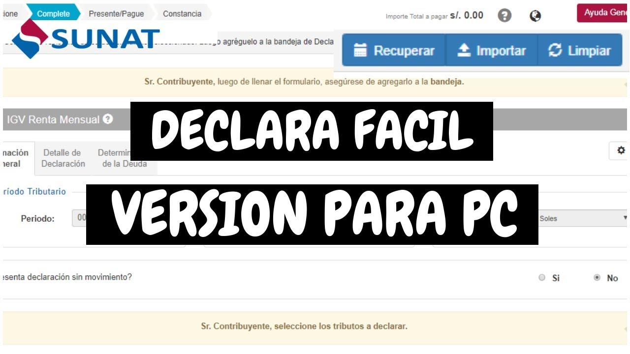 Tutorial Aplicativo Mis Declaraciones Y Pagos Nueva Plataforma Sunat