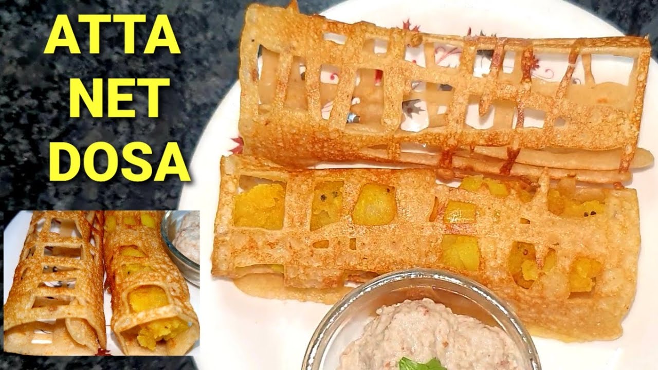 Atta Dosa| Net Dosa |atta dosa recipe| Wheatflour Dosa | aate ka nasta ...