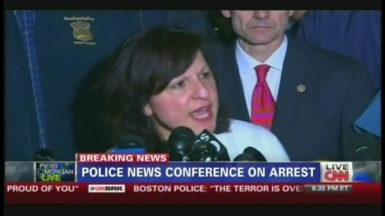 Boston Marathon Bombings Press Conference Suspect Captured (April 19 ...