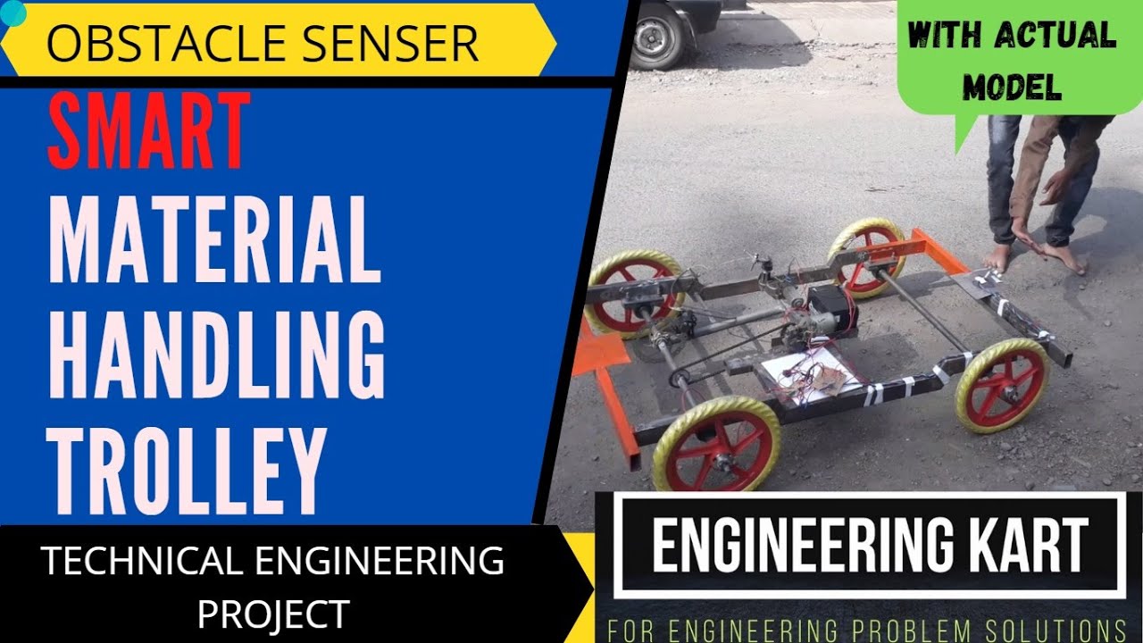 AUTOMATIC SMART MATERIAL HANDLING TROLLEY|OBSTACLE SENSED SMART ...