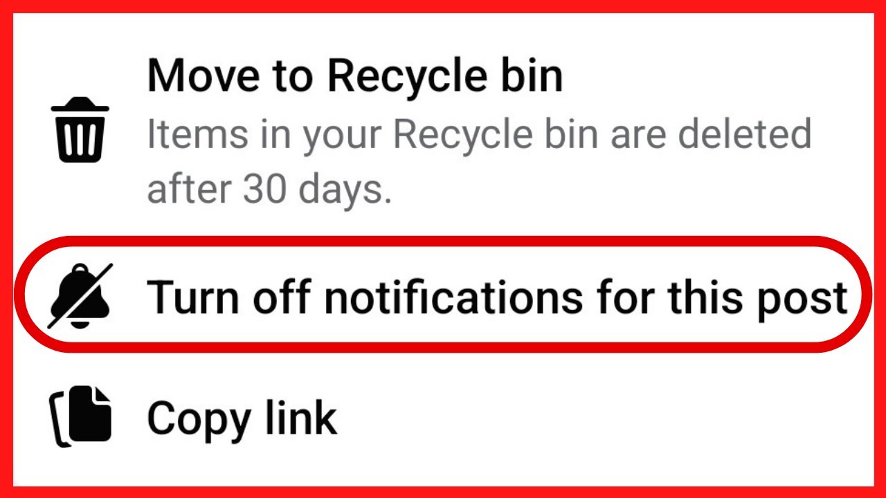 Facebook - Turn Off & On Notification For This Post | Facebook Post ...