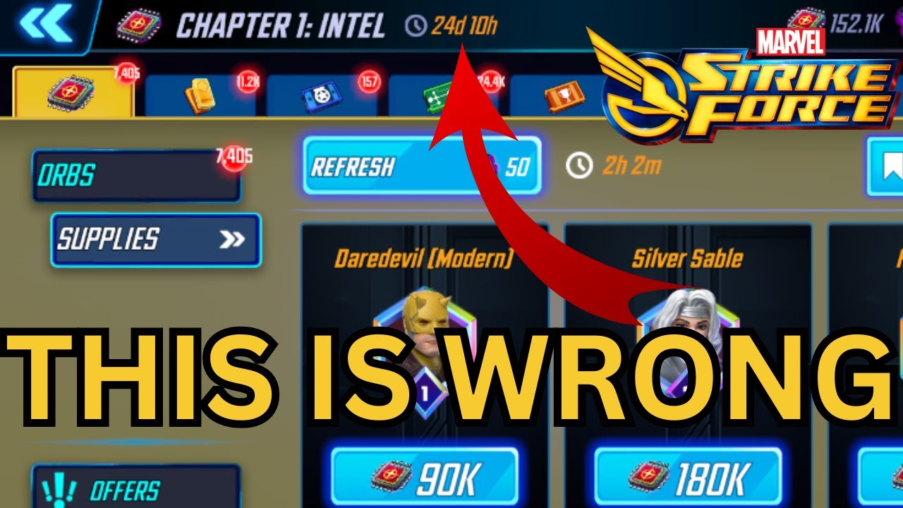 INTEL STORE TIMER WRONG | NEW ARENA META | F4 COSTUMES | MARVEL Strike ...