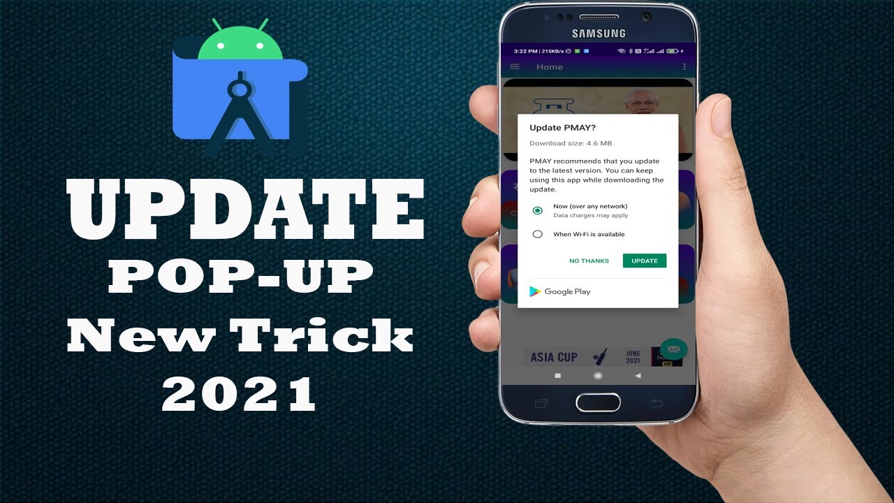 How to Create Update Dialogue Box Pop up in Android Studio || In Hindi ...