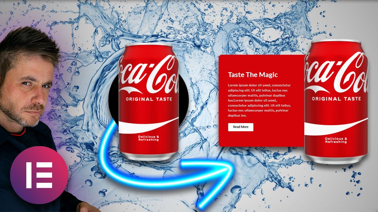 Create a Amazing Coke Can Hover Effect in Elementor | WordPress Tutorial - YouTube