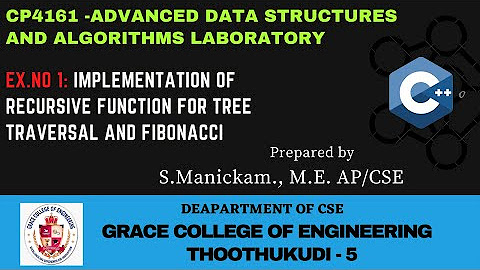 GRACE COE - ME - CSE -I YEAR / I SEM - CP4161 - ADVANCED DATA STRUCTURES AND ALGORITHMS ...