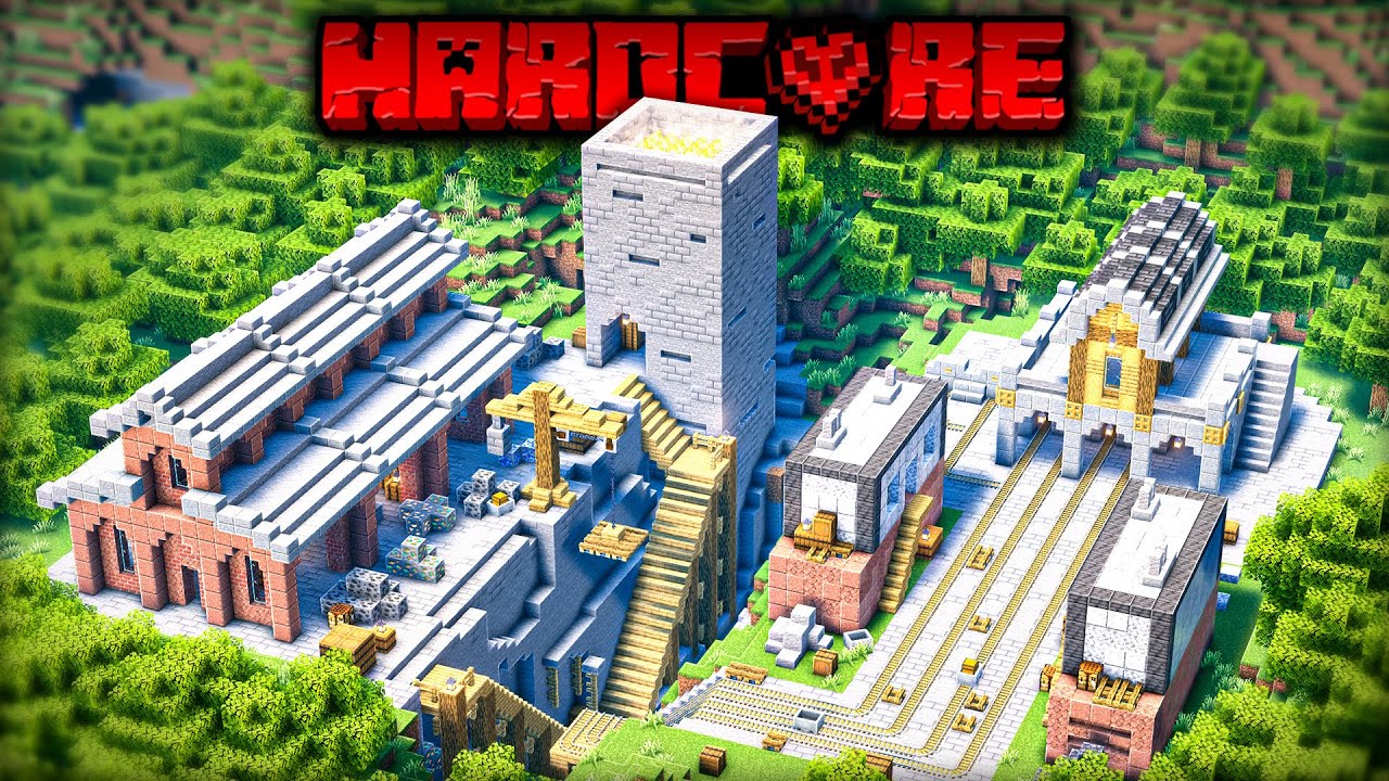 I Transformed a RAVINE into a MINING OPERATION in Minecraft Hardcore ...
