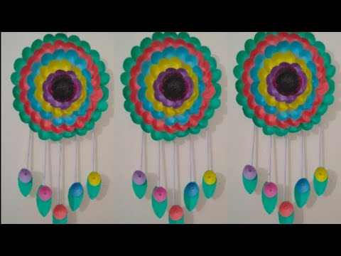 Beautiful And Easy Paper Flower Wall Hanging // Paper Flower For Room ...
