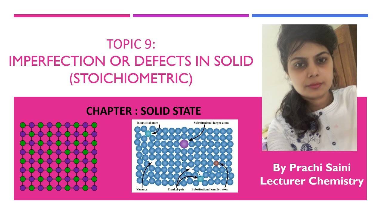 SOLID STATE TOPIC 9:Imperfection or defects in solid (Stoichiometric):EASY CHEMISTRY BY PRACHI ...