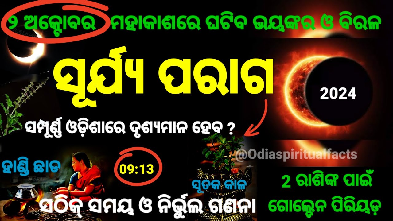 2 October 2024 Surya grahan | Solar eclipse 2024 on 2th October ...