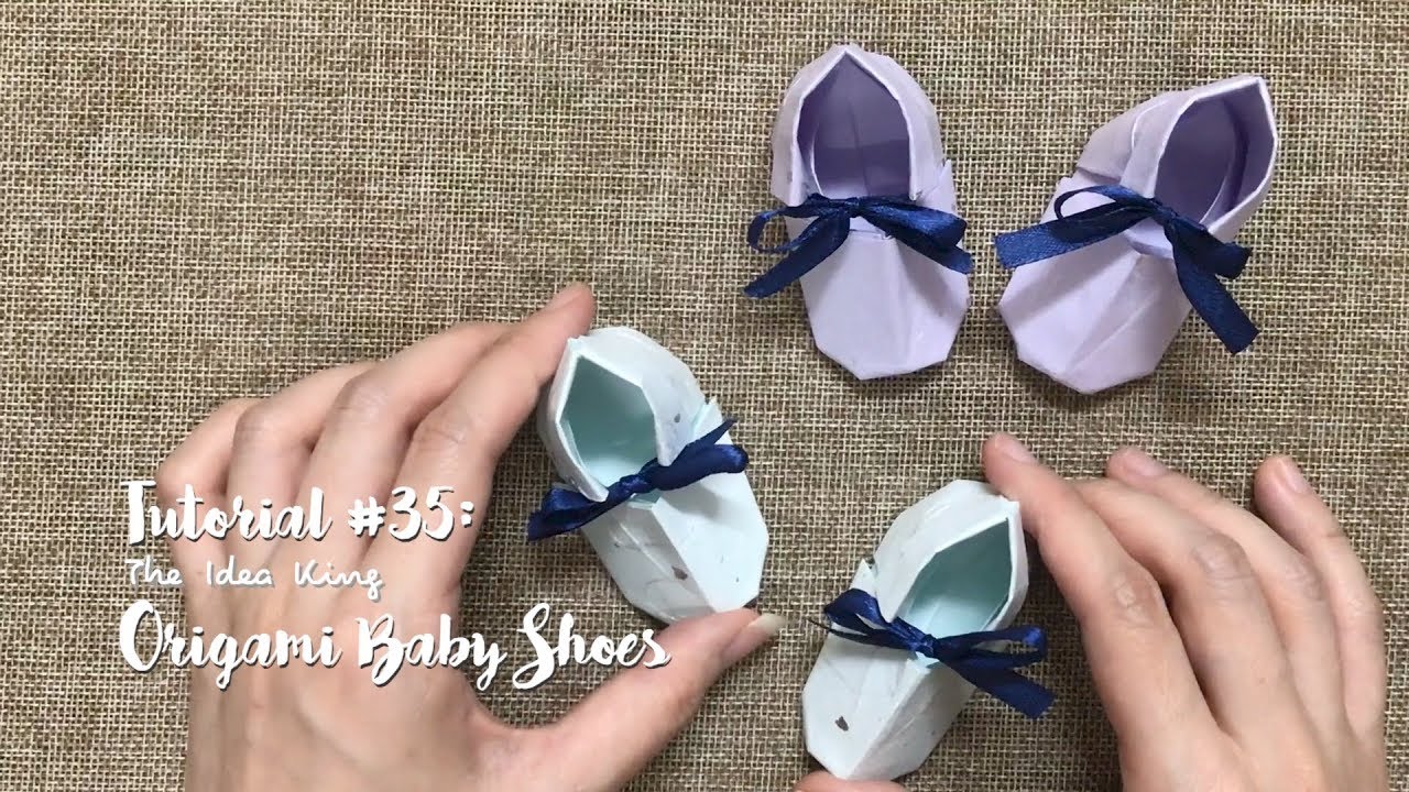 How to Make DIY Origami Cute Baby Shoes? | The Idea King Tutorial #35 ...