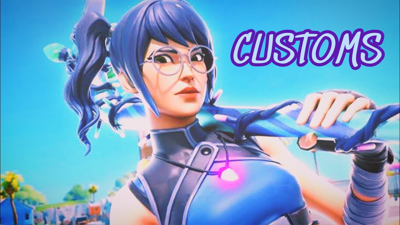 Playing Fortnite, Arena Trios custom match (code is in the live chat ...