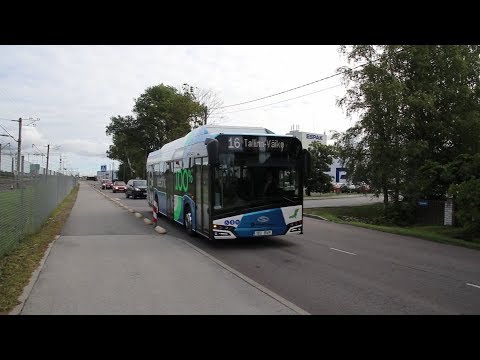 Electric bus on a test drive - YouTube