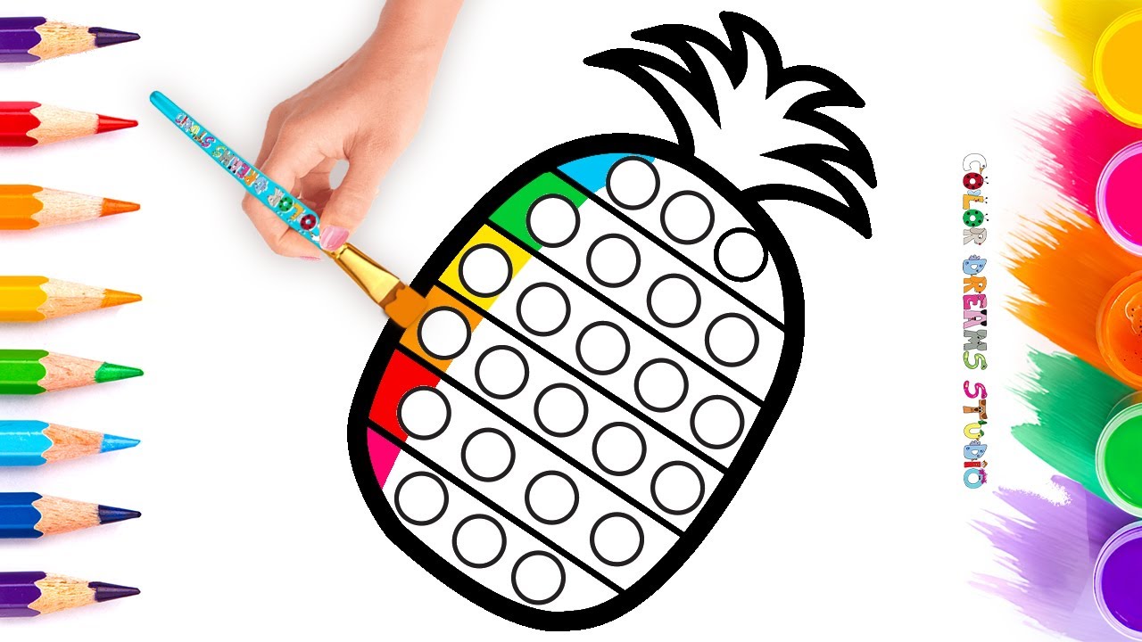 🍍How to Draw a Pineapple Pop It | Drawing & Painting - YouTube