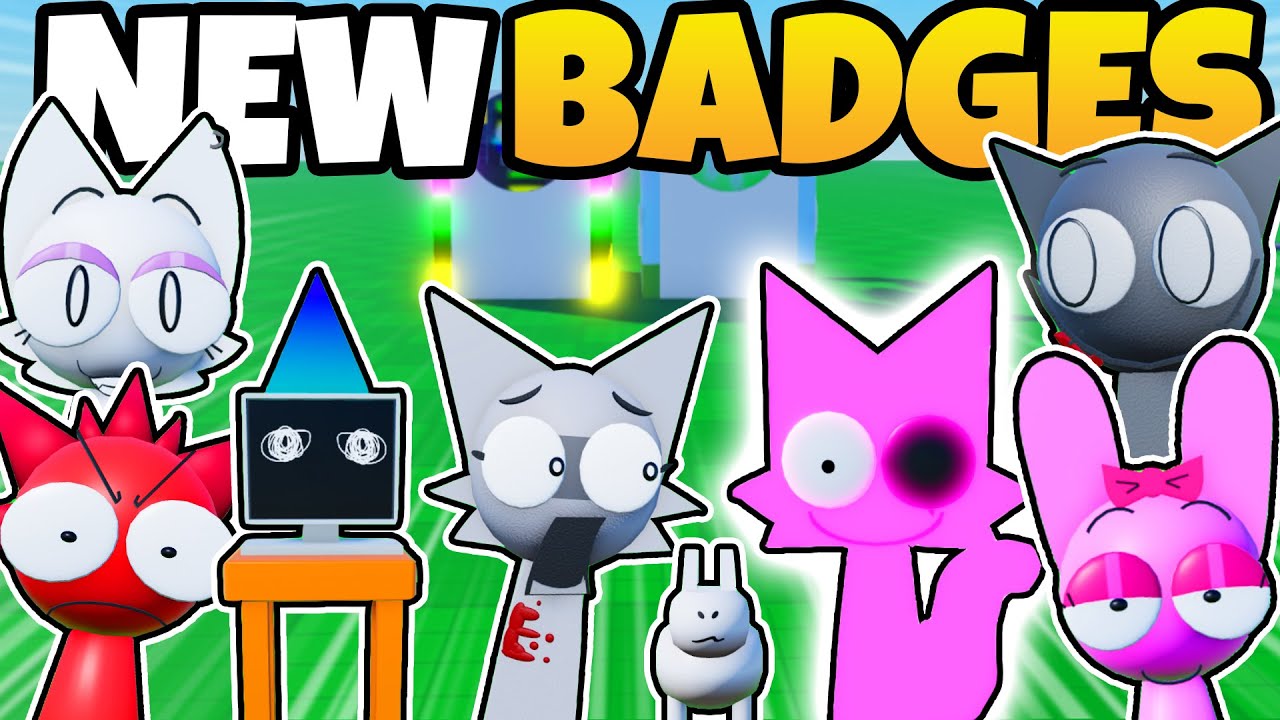 *NEW* Secret Badge 1 & 2 Plus 6 Other Badges In 3D Sprunki RP And ...