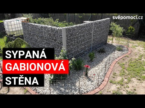 Realizace gabionové sypané stěny