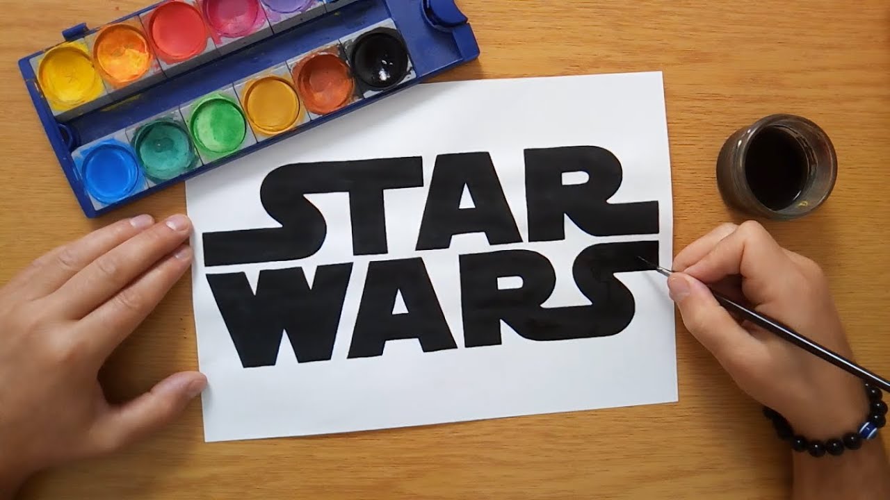 How to draw a STAR WARS logo 2022 - YouTube