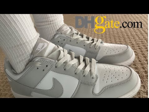 DHGATE Grey Fog Dunk Low Review!!! - YouTube
