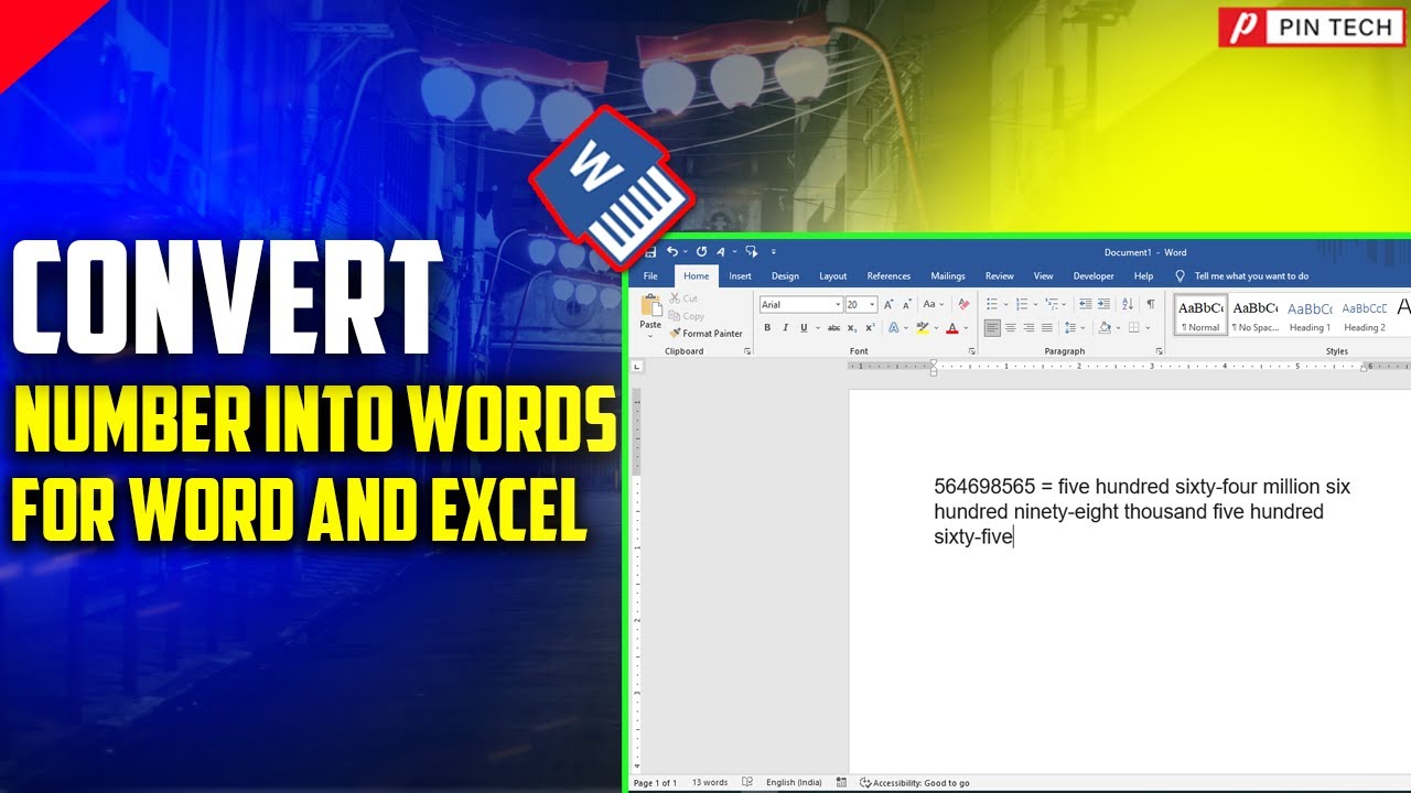 How To Convert Number In Words For MS Excel And Word PIN TECH YouTube how-to-convert-number-in-words-for-ms-excel-and-word-pin-tech-youtube