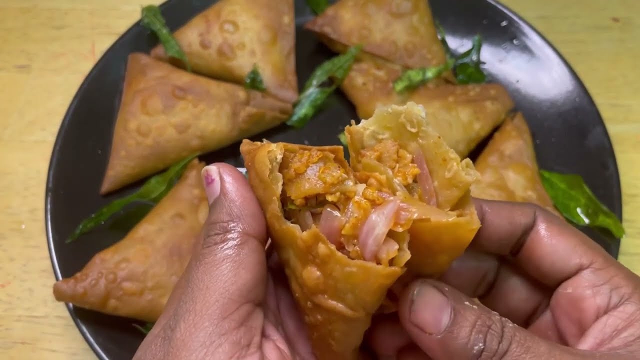 கோதுமை சமோசா I whole wheat flour samosa I Onion samosa recipe in tamil ...