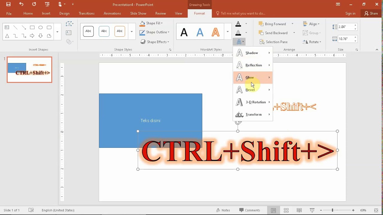 Menambah Efek Pada Fonts Powerpoint - YouTube