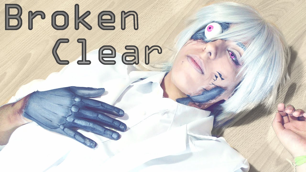 DRAMAtical Murder: Broken Clear makeup transformation - cosplay - YouTube